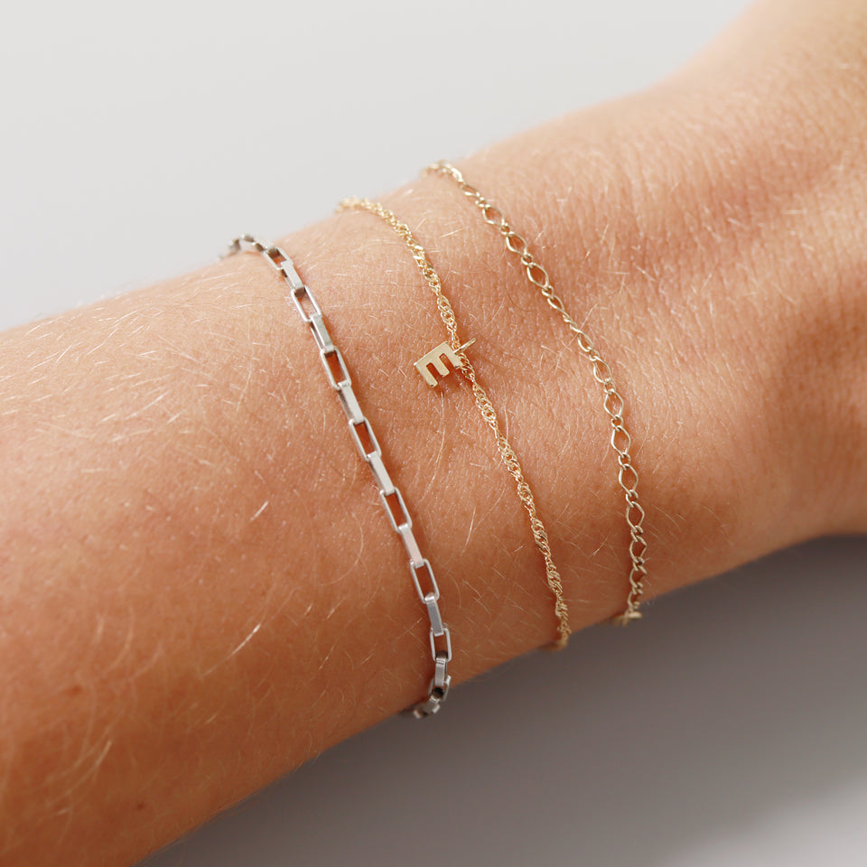 Permanent Jewelry 14K Solid Gold Initial Charms / PMJ1003