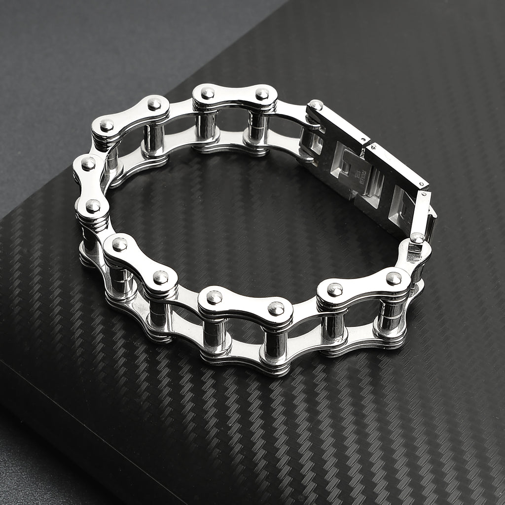 Stainless Steel Bike Chain Bracelet Wcb1004 | Wholesale Jewelry Website