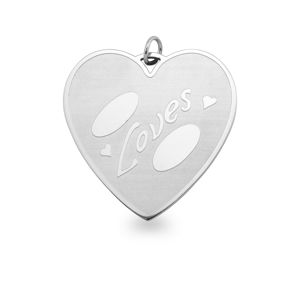 Large Detailed Stainless Steel Loves Heart Pendant 10 Pack Sbb0097 ...